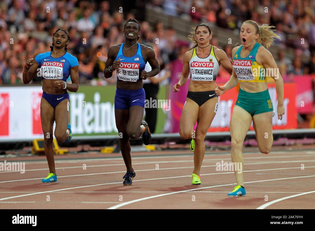 Christina Clemons ( USA) ,Dawn Harper-Nelson (USA),Pamela Dutkiewicz ...