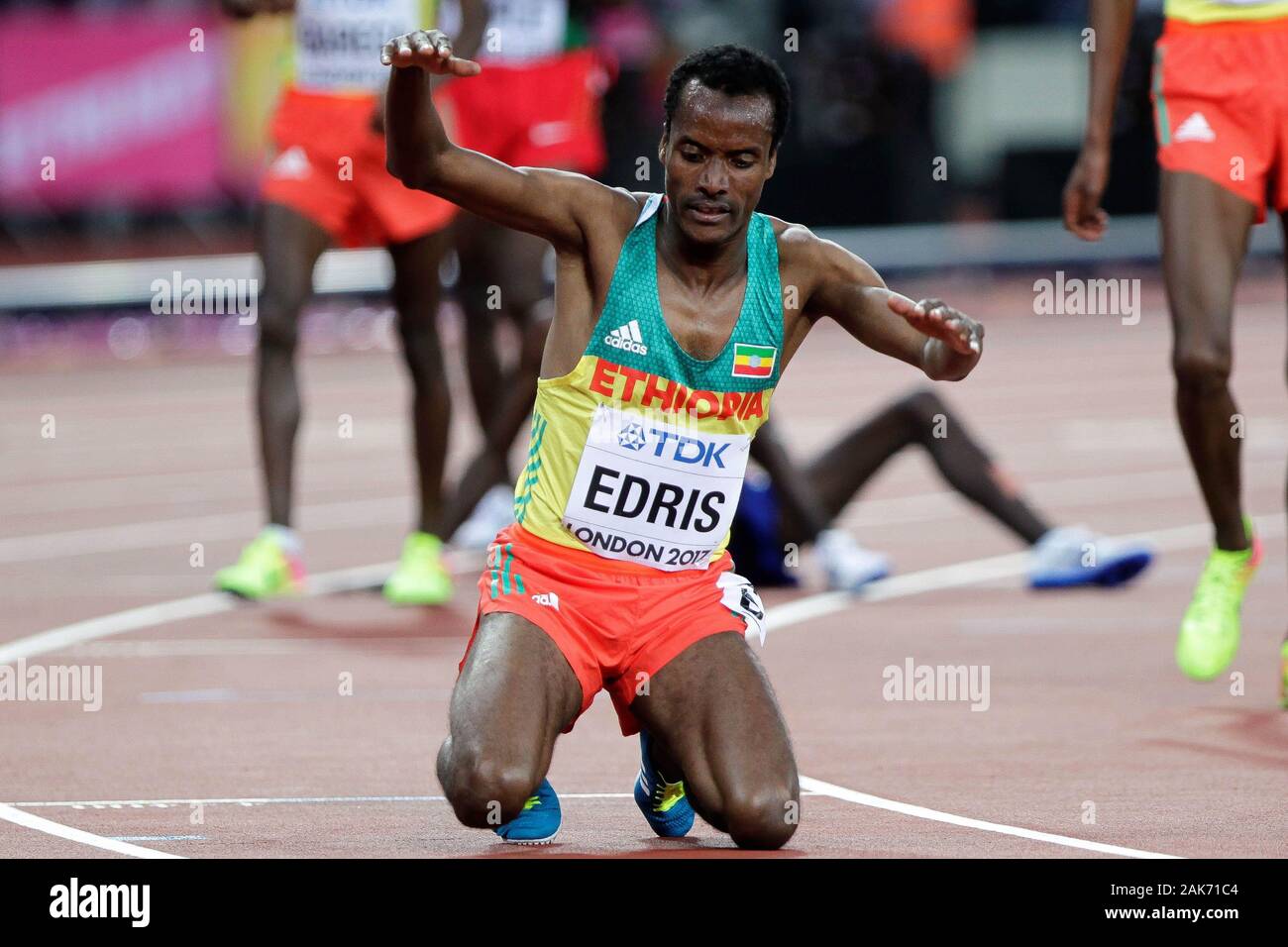 Muktar Edris (Ethiopie) during the Final of the 5000 Meters men of the ...
