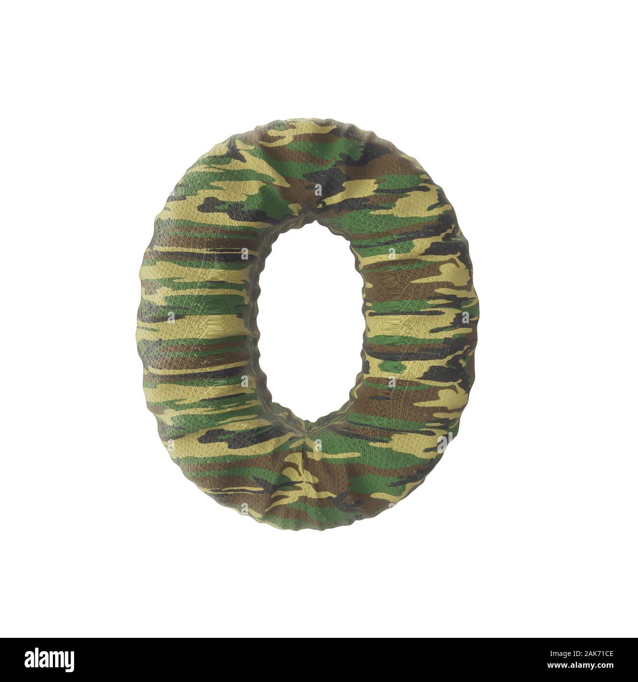 Camouflage army numbers, 3D rendering isolated on white background ...