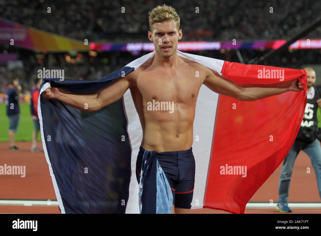 Kevin Mayer (French ) during the 1500 m Decathlon men of the IAAF World ...