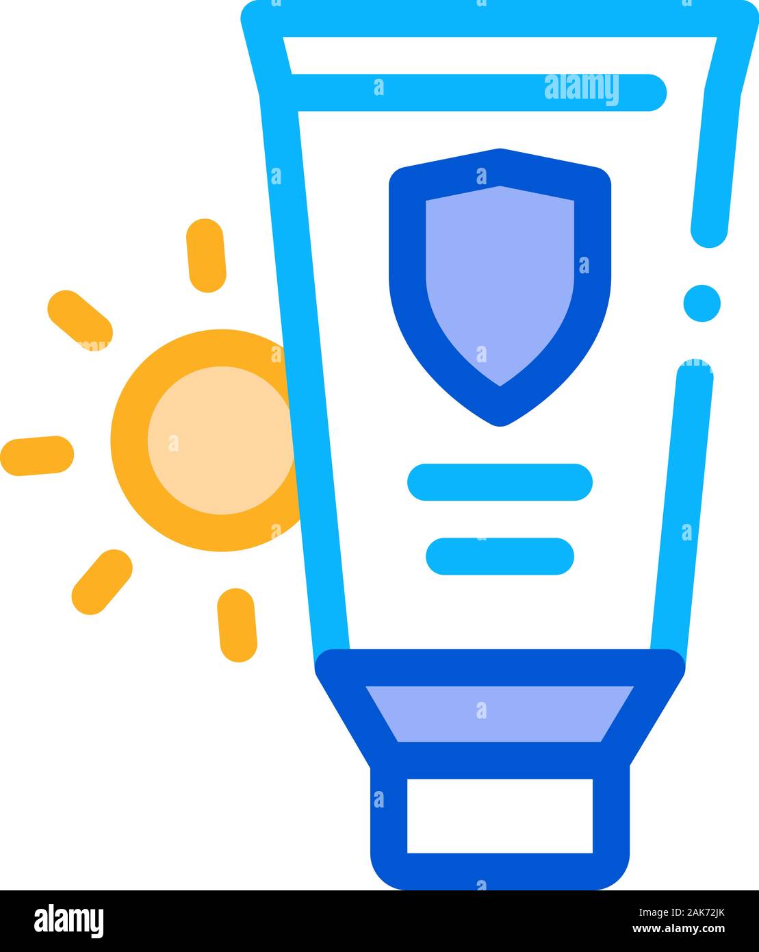 Sunscreen Icon Vector Outline Illustration Stock Vector Image & Art - Alamy