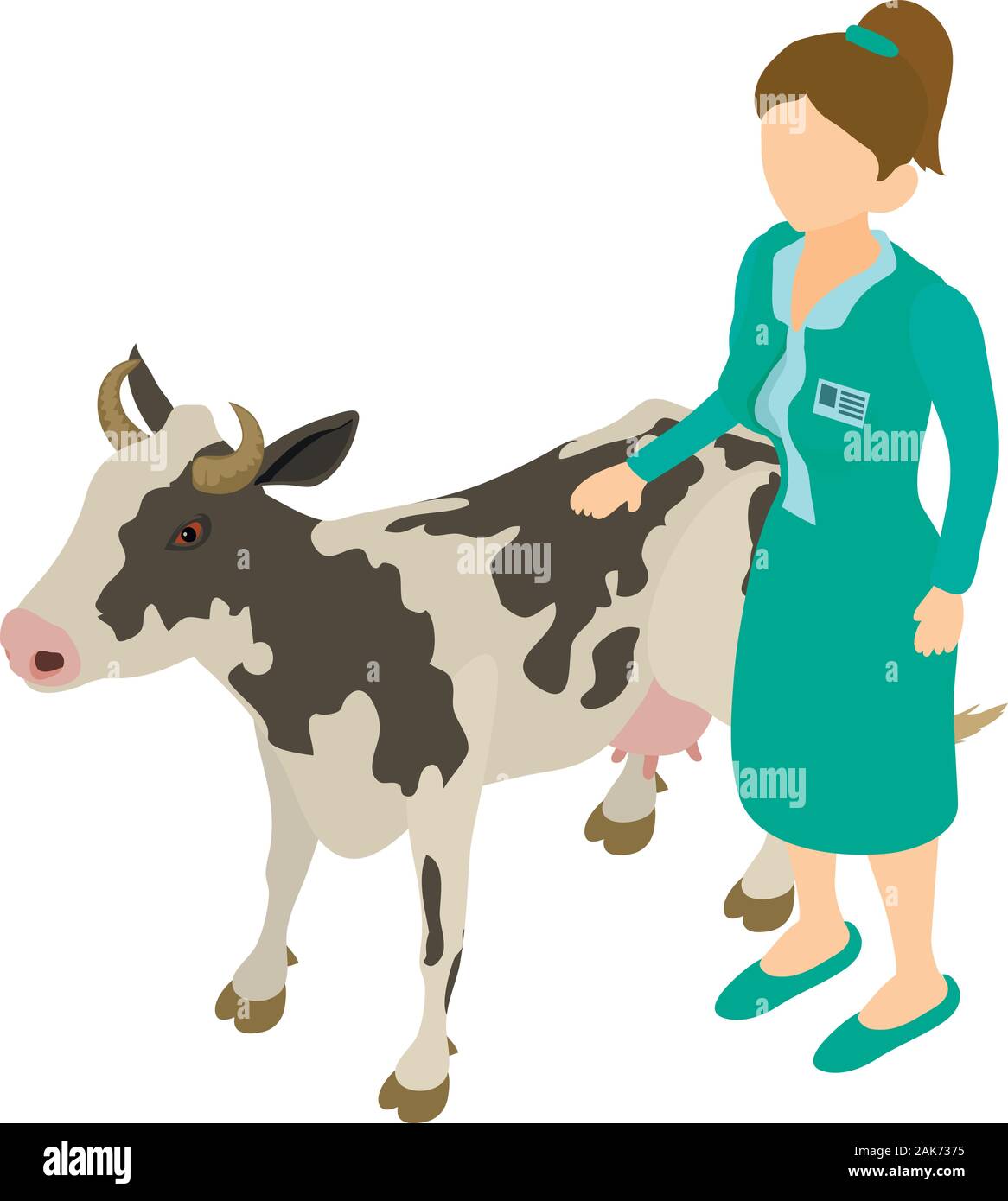 Veterinary examination cow Stock Vector Images - Alamy