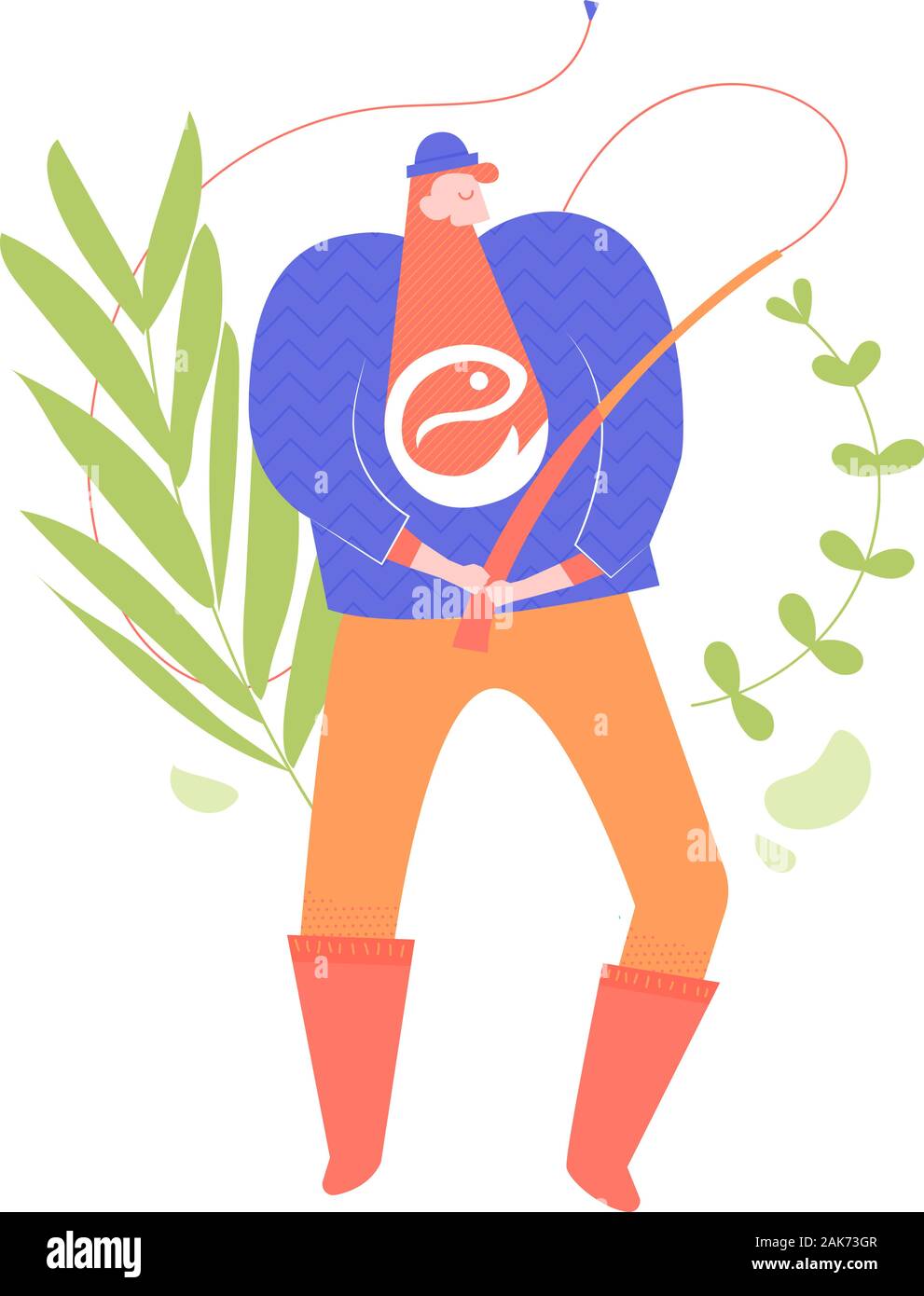 Angler fish cartoon character Cut Out Stock Images & Pictures - Alamy