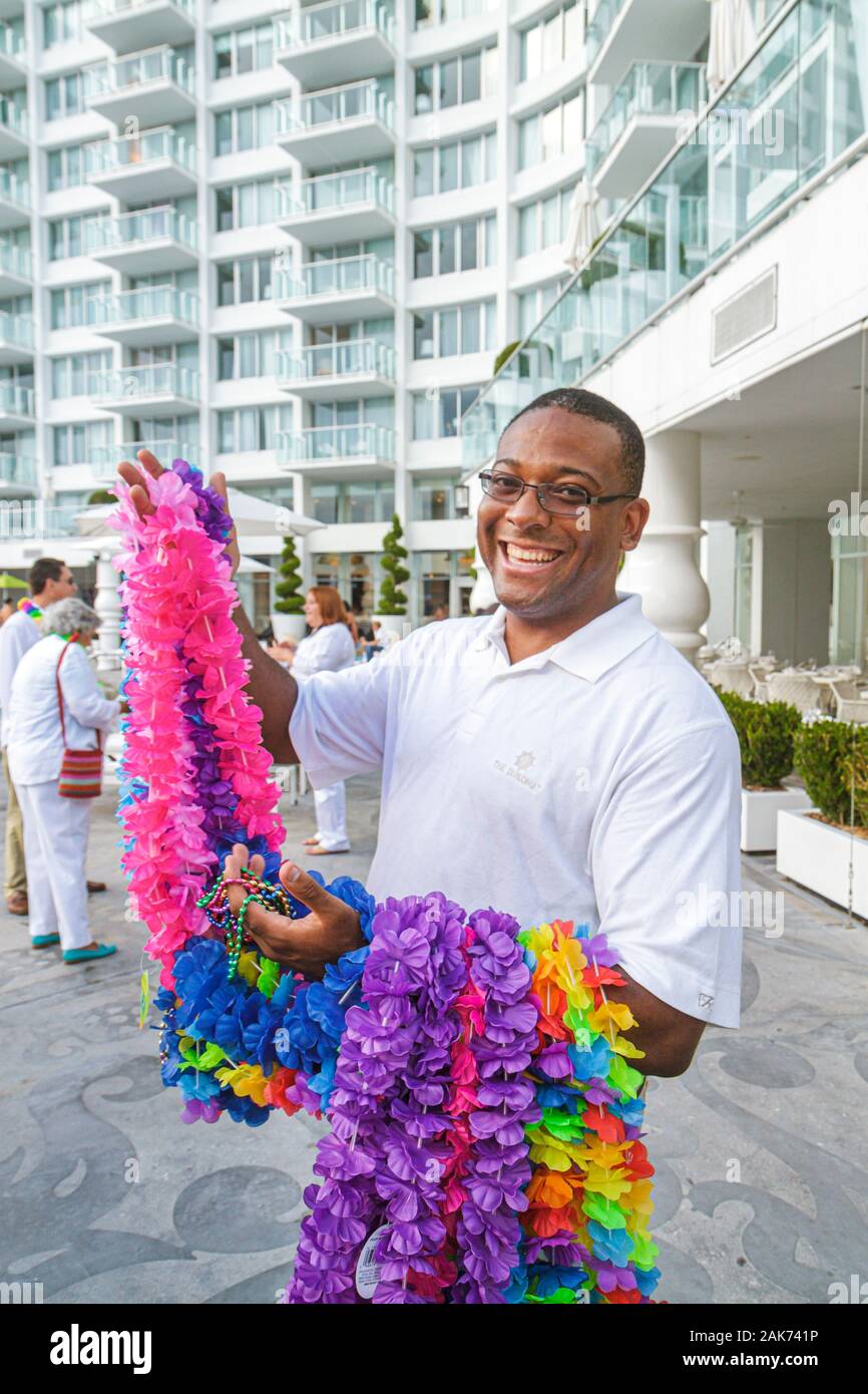Miami Beach Florida,Mondrian South Beach,hotel,Black man men male,leis ...