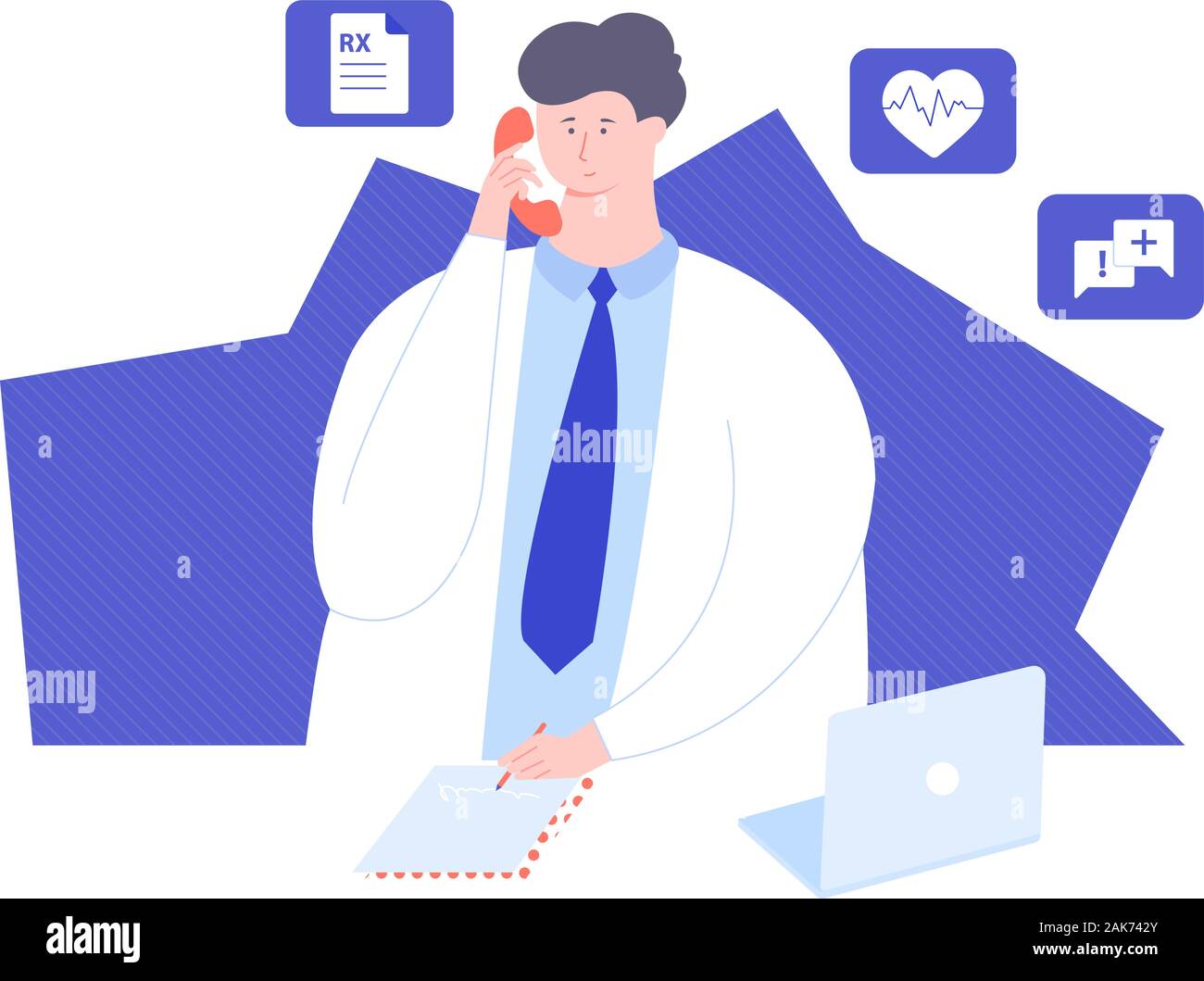 Doctor office talk Stock Vector Images - Alamy