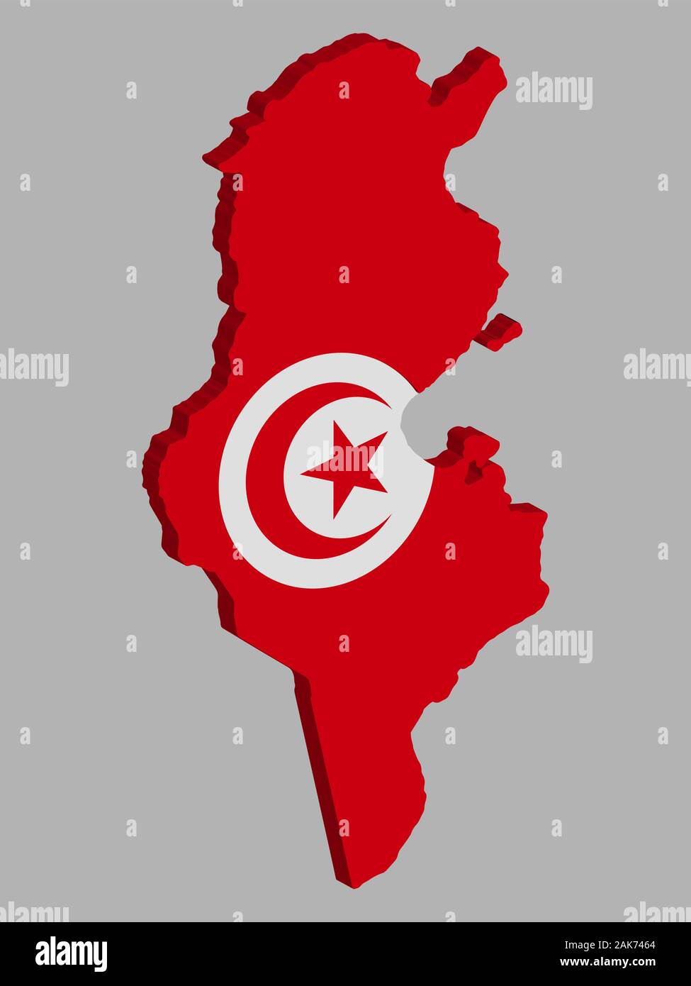 Tunisia Map flag Vector 3D Stock Vector Image & Art - Alamy