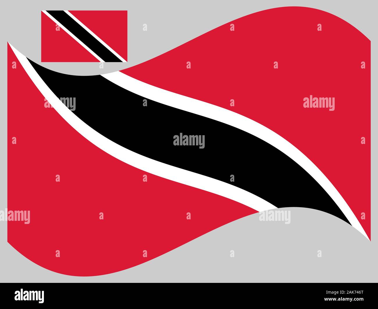 Wave Trinidad And Tobago Flag Vector Stock Vector Image And Art Alamy