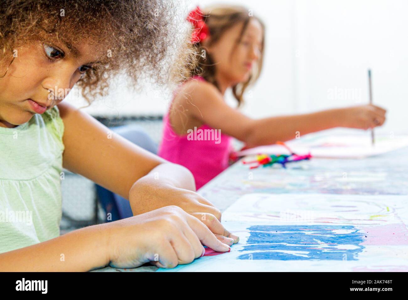 Miami Beach Florida,ArtCenter SouthFlorida Art Camp,class,Black girl ...