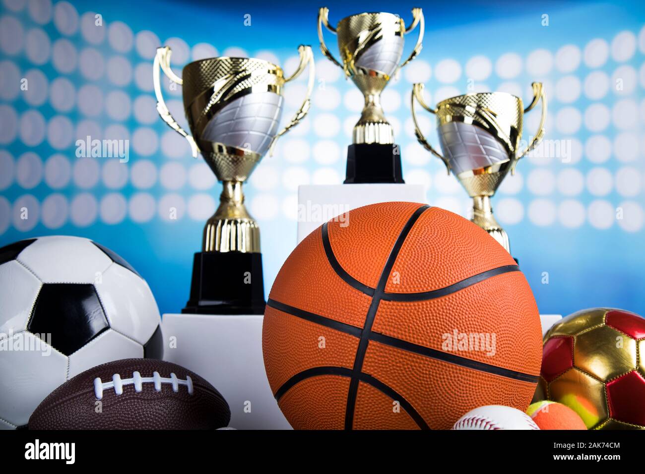 Winner podium sports symbols, winning background Stock Photo - Alamy
