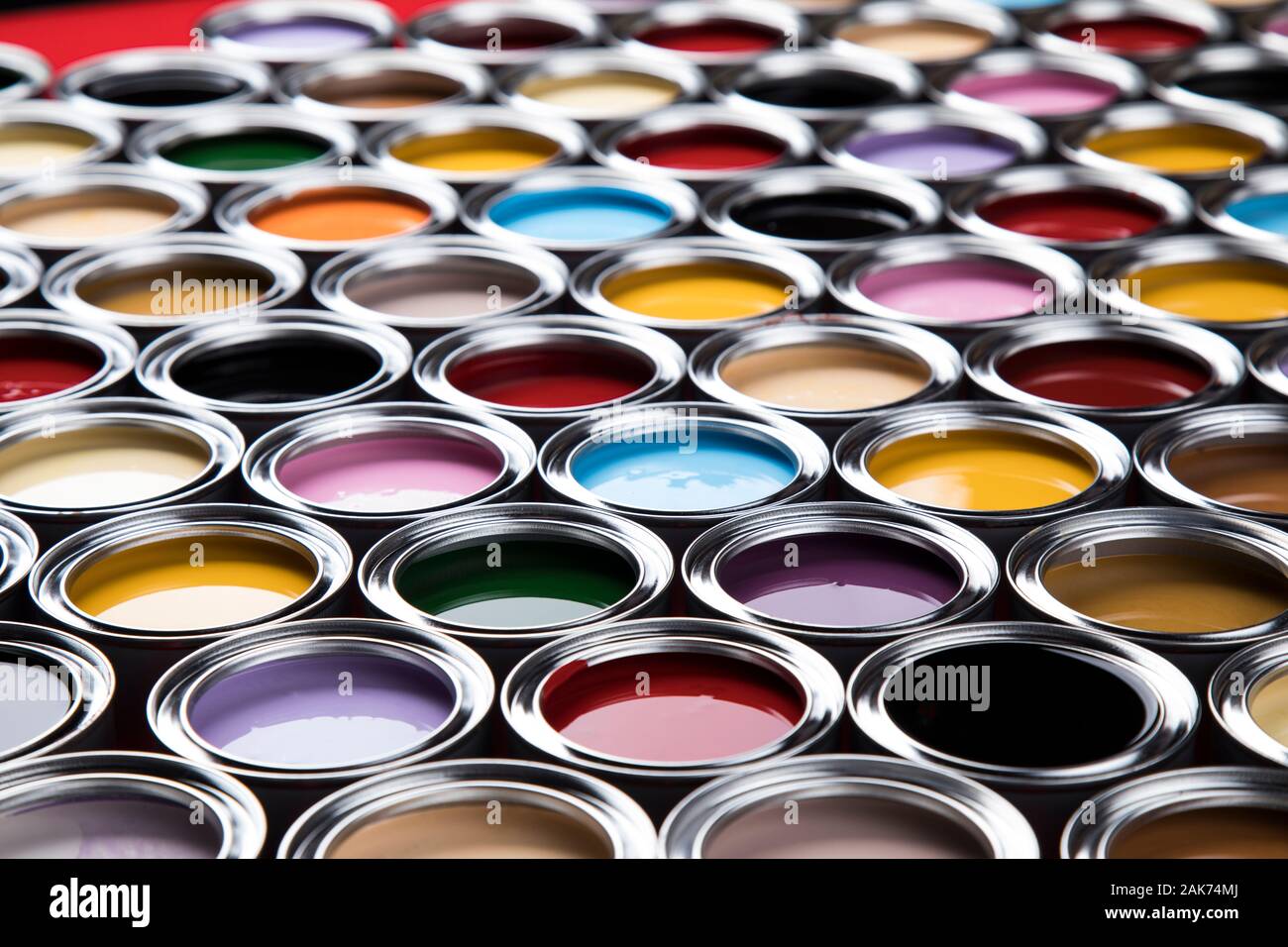 Colorful paint cans set, Painting background Stock Photo - Alamy