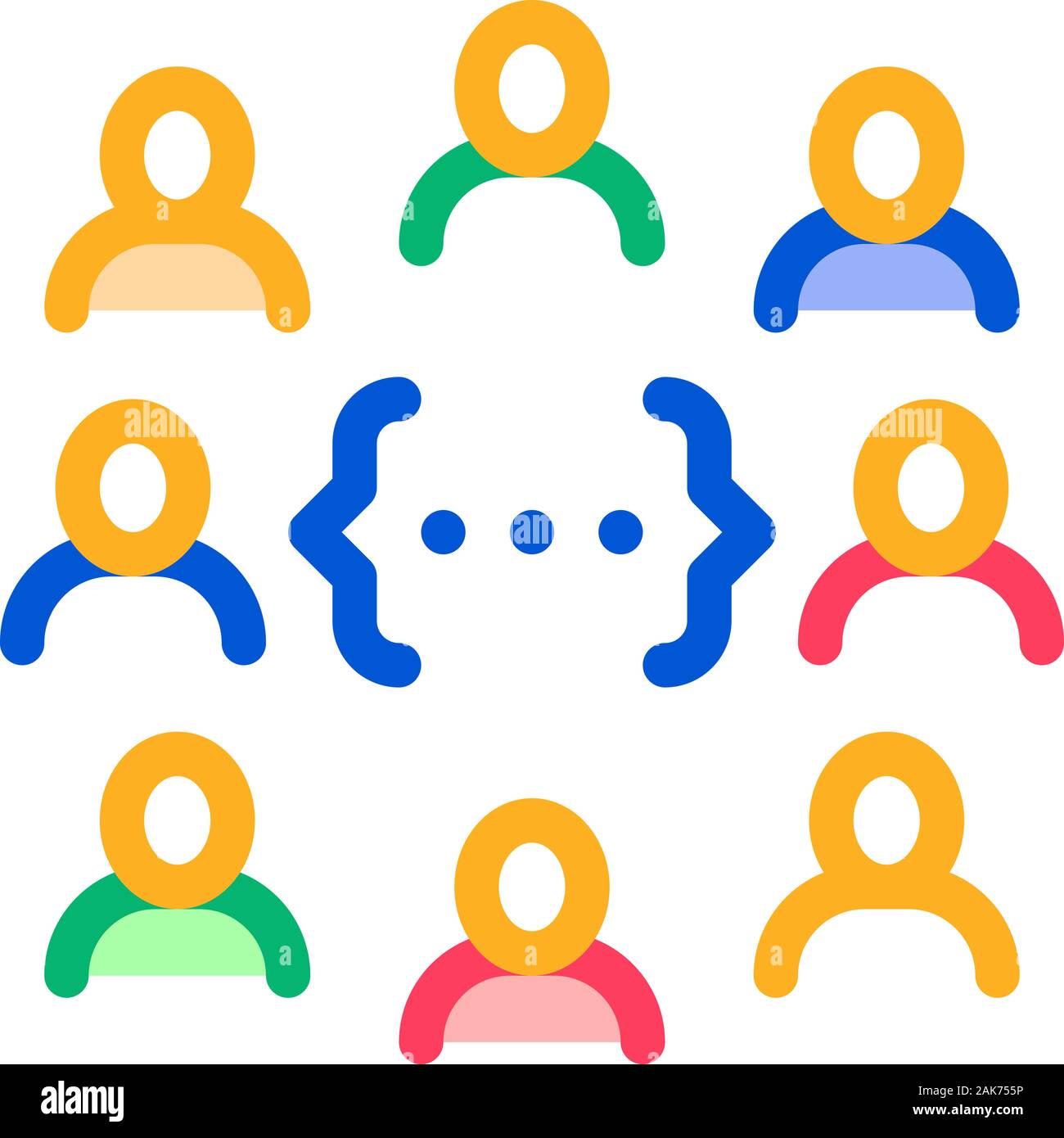 Idea Discussion Icon Vector Outline Illustration Stock Vector Image ...