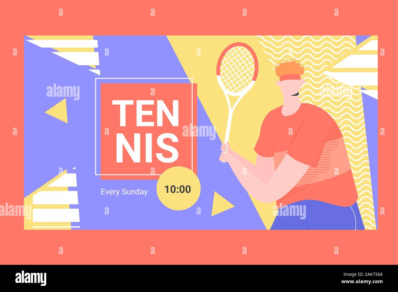 Banner for competitions or training in tennis Stock Vector Image & Art ...