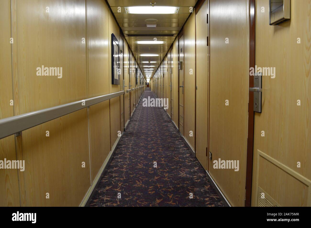 Ship interior cabins corridor hi-res stock photography and images - Alamy