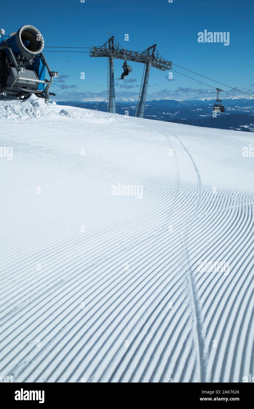 Winter mountains panorama with ski slope Stock Photo - Alamy