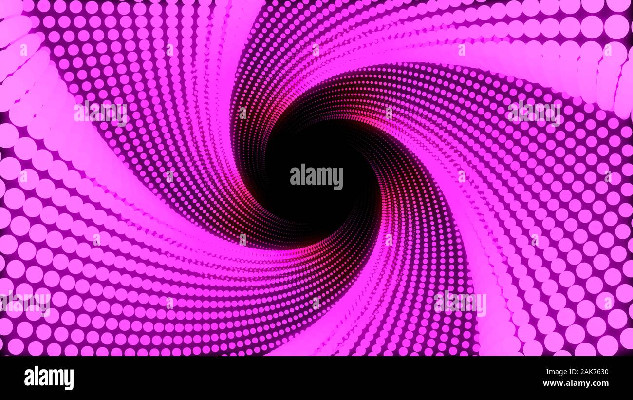 3d Illustration, Big pink dots lined up in lines It was put together ...