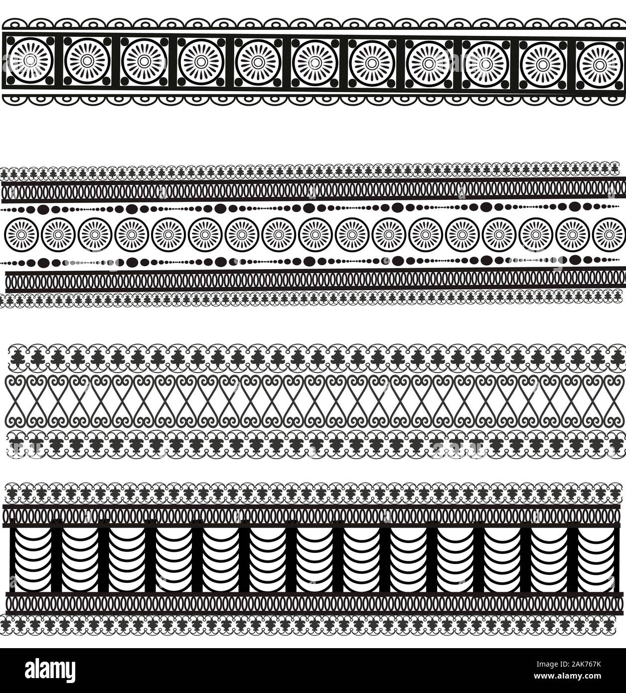 Indian border pattern Cut Out Stock Images & Pictures - Alamy