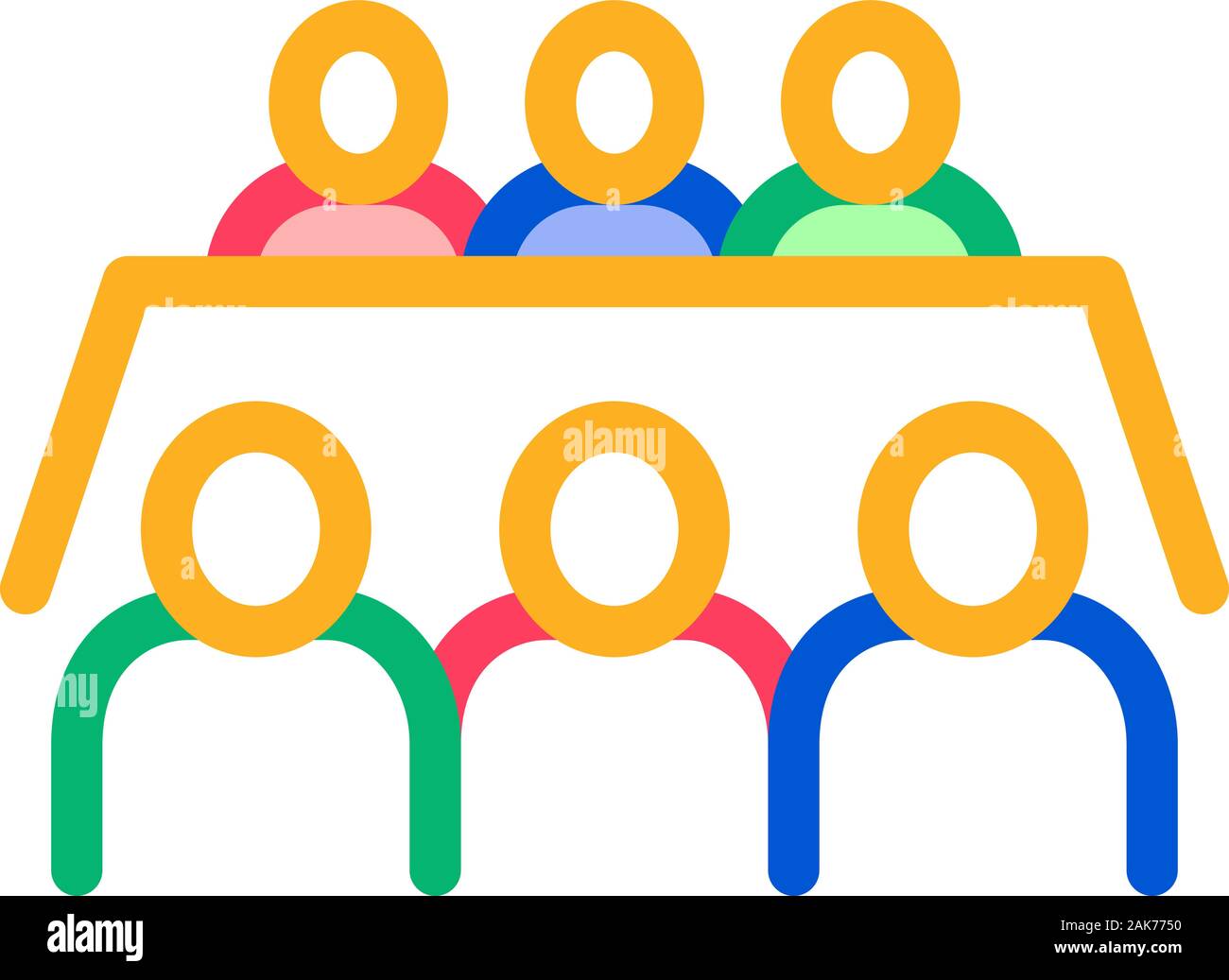 Business Meeting Icon Vector Outline Illustration Stock Vector Image ...