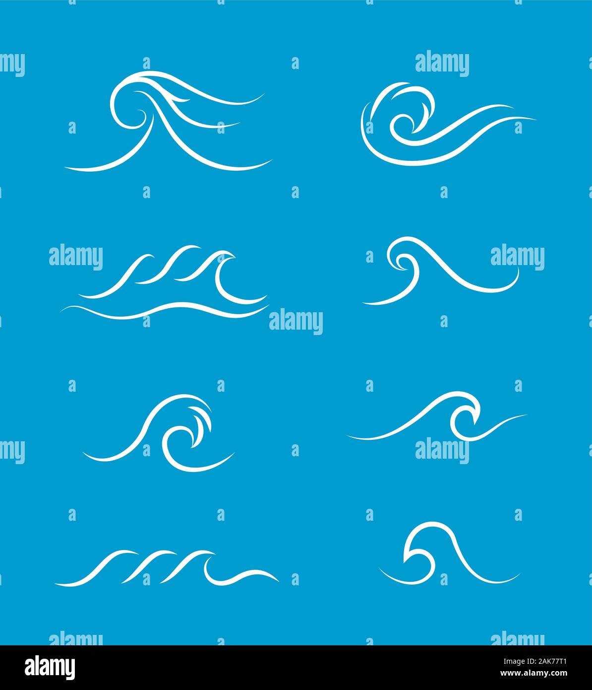 Set of white waves vector design Stock Vector Image & Art - Alamy