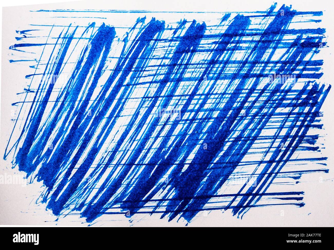 Blue smears on white paper Stock Photo - Alamy