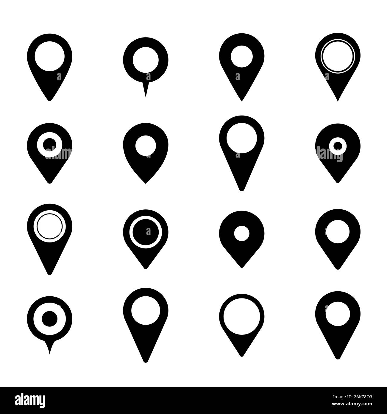 map pointers set. Cartography markers. Geo labels collection Stock Vector Image & Art - Alamy