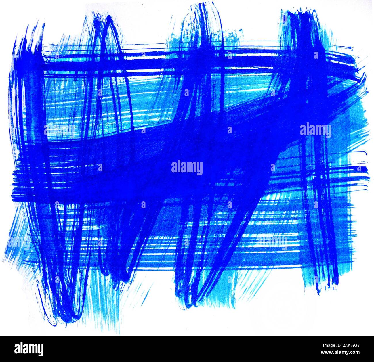 Blue smears on white paper Stock Photo - Alamy