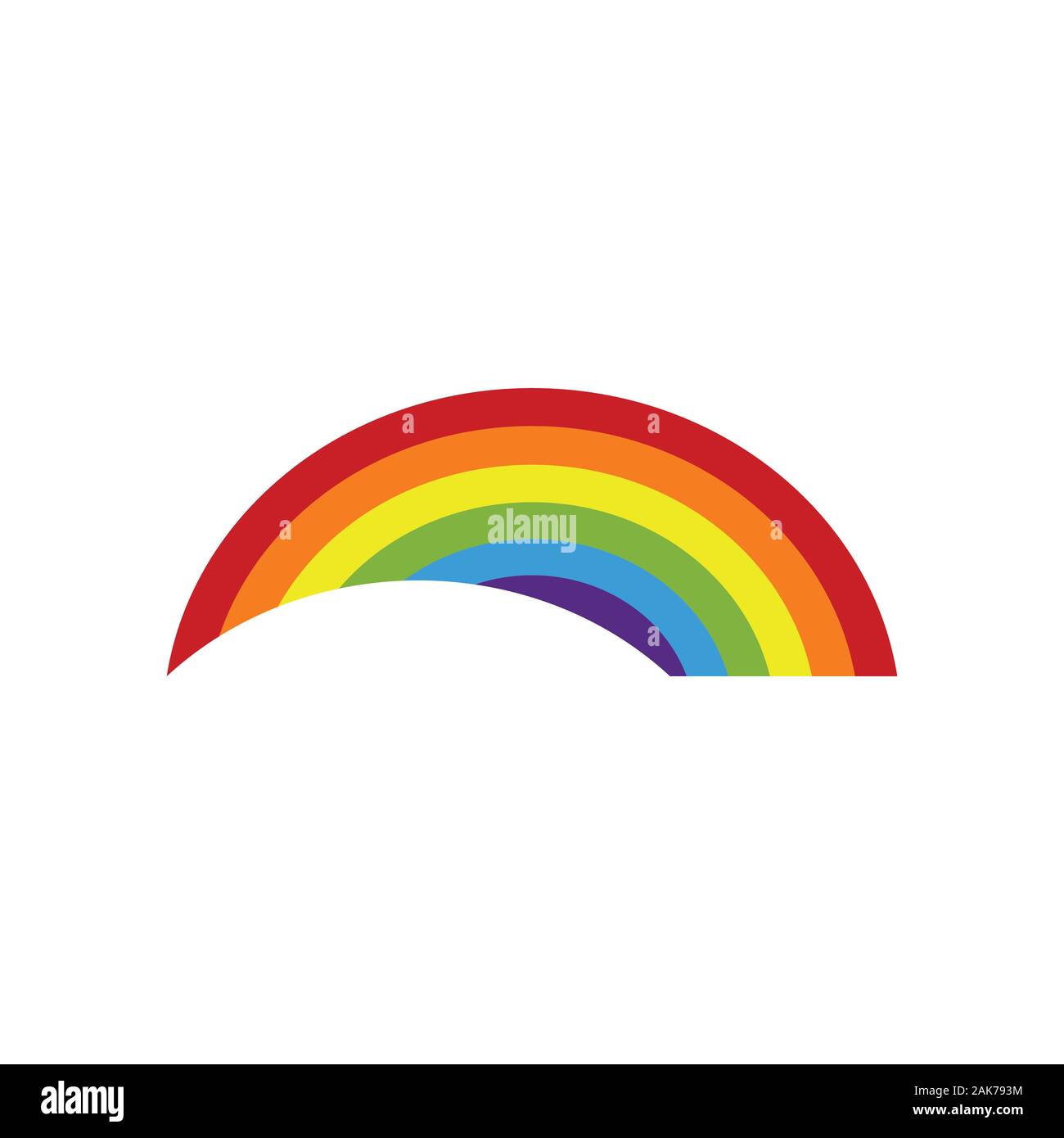 Colorful Rainbow Vector Illustration. Color Rainbow Cloud Vector Stock ...