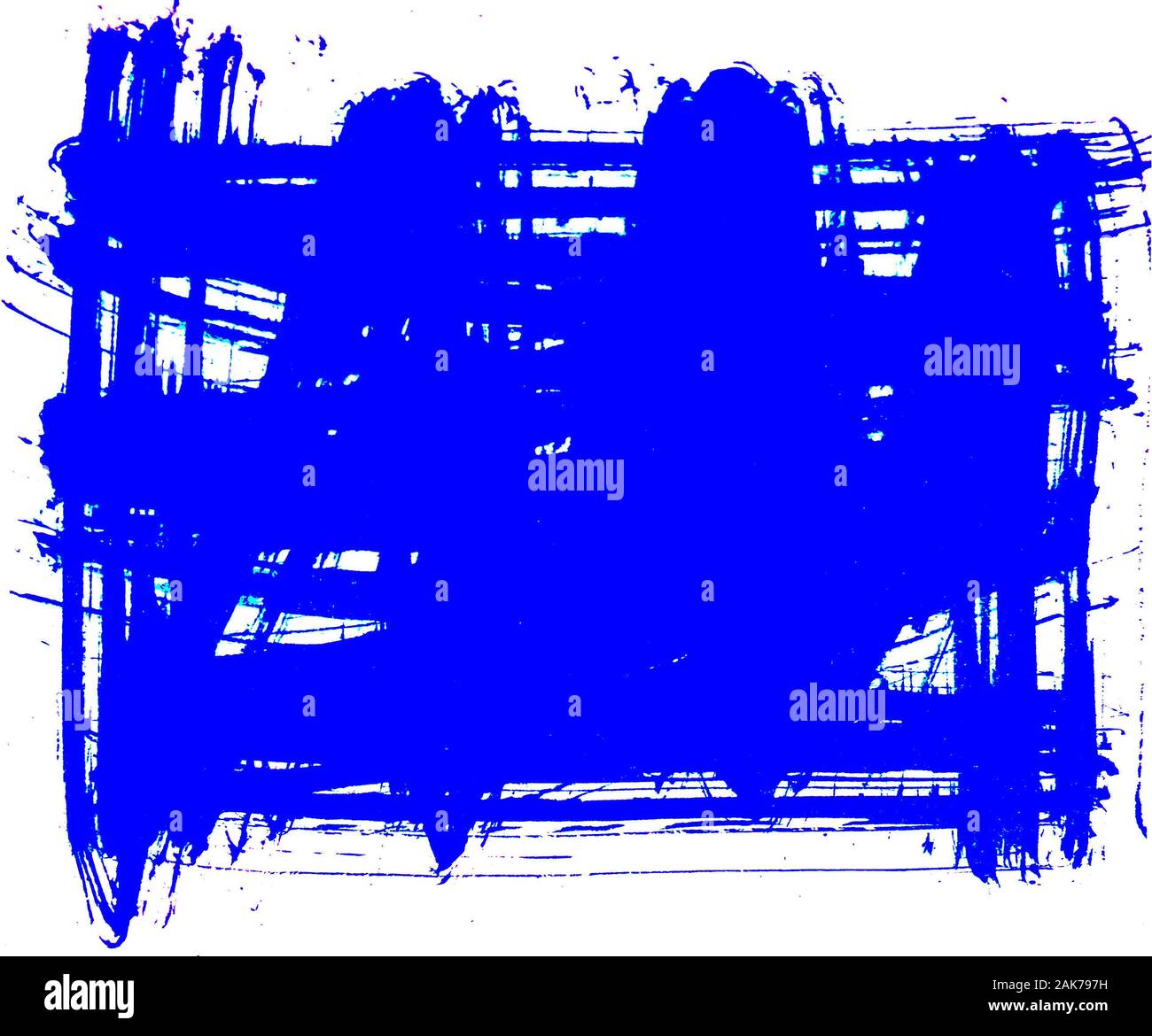 Blue smears on white paper Stock Photo - Alamy
