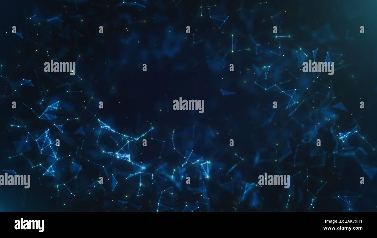 3D Illustration of an Abstract Plexus Concept Background Stock Photo ...