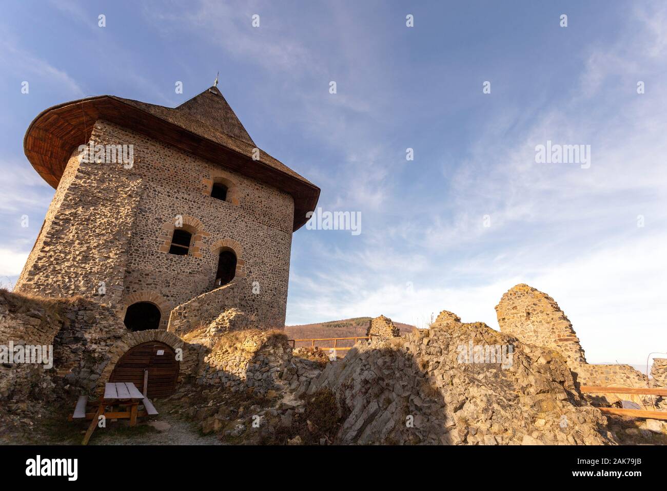 Castle of Somosko (Somoska) on the border of Hungary and Slovakia Stock ...