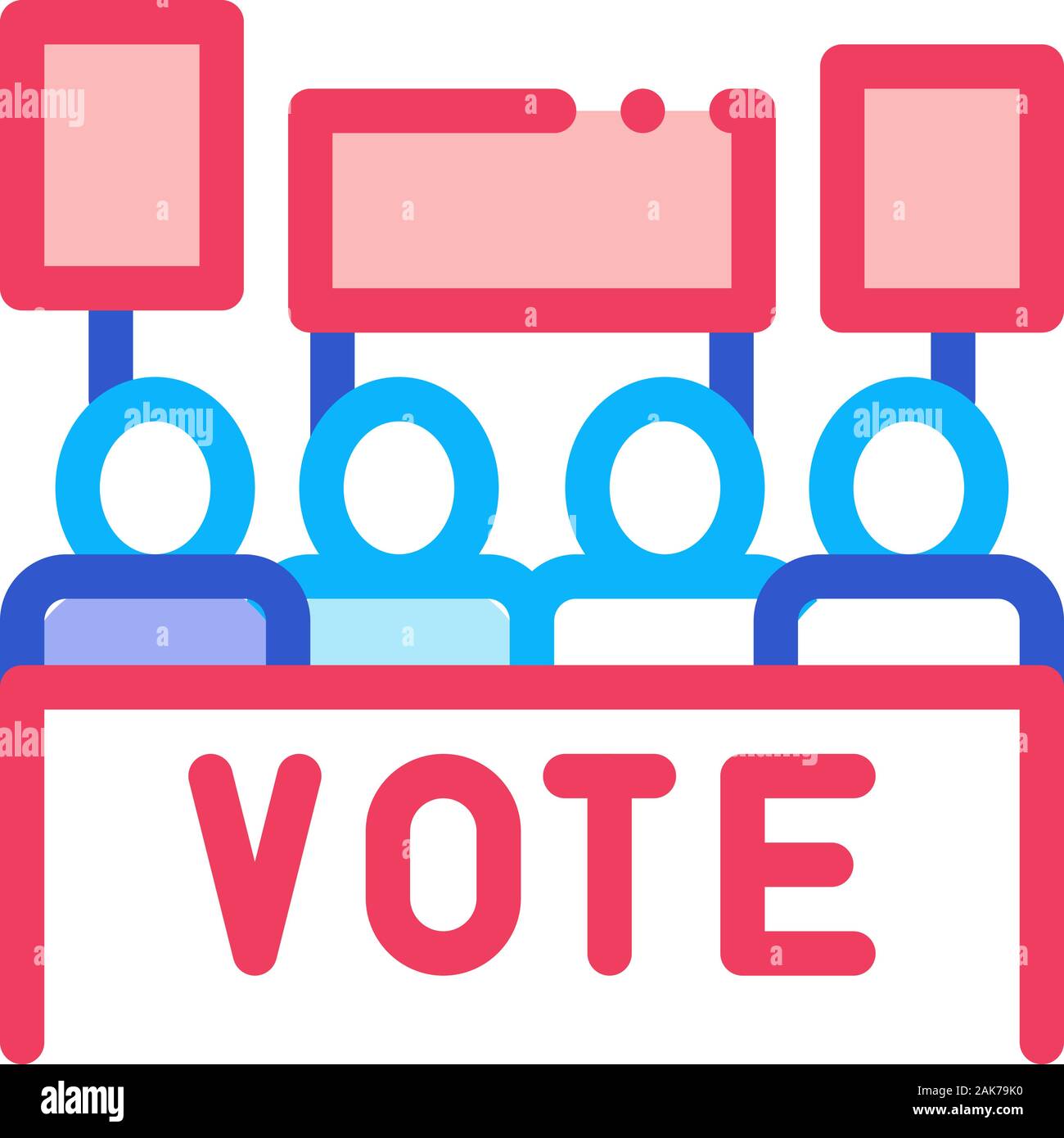Election Icon Vector Outline Illustration Stock Vector Image & Art - Alamy