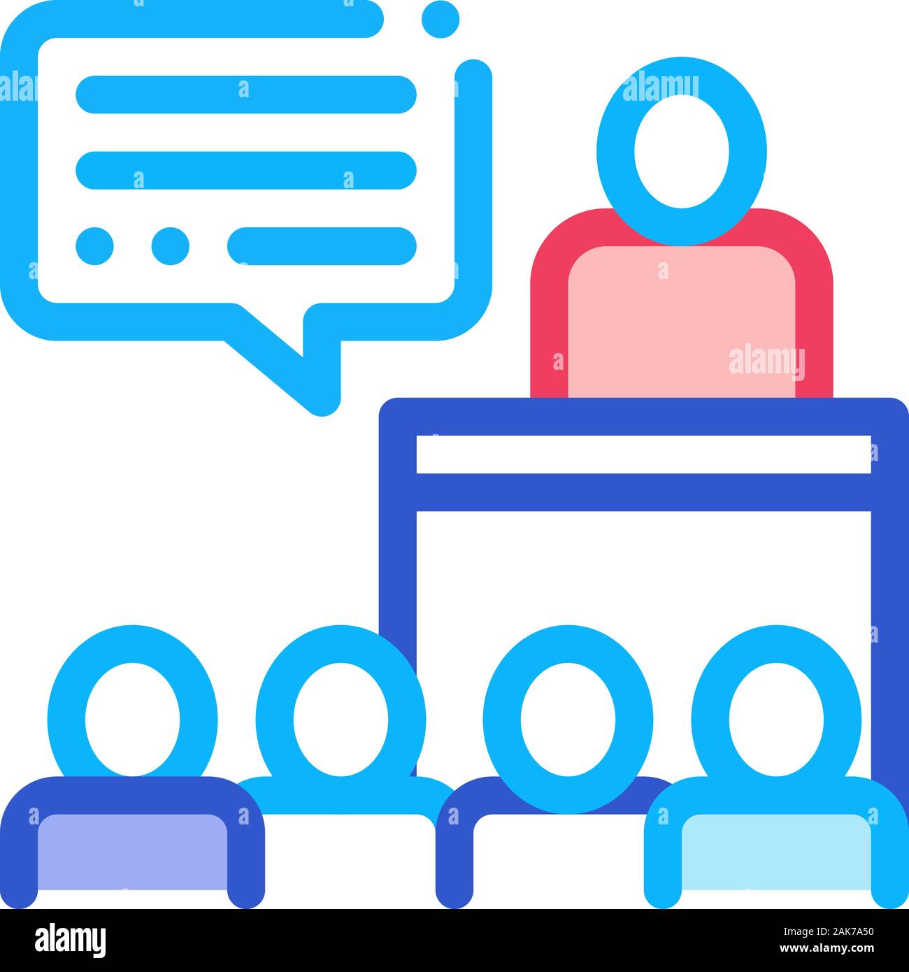 Candidate Speech Icon Vector Outline Illustration Stock Vector Image ...