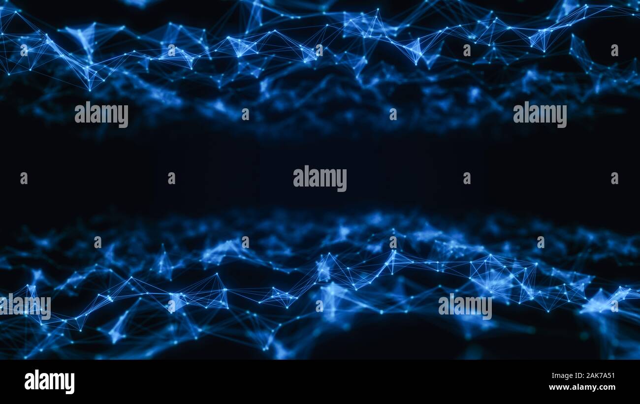 3D Illustration of an Abstract Plexus Concept Background Stock Photo ...