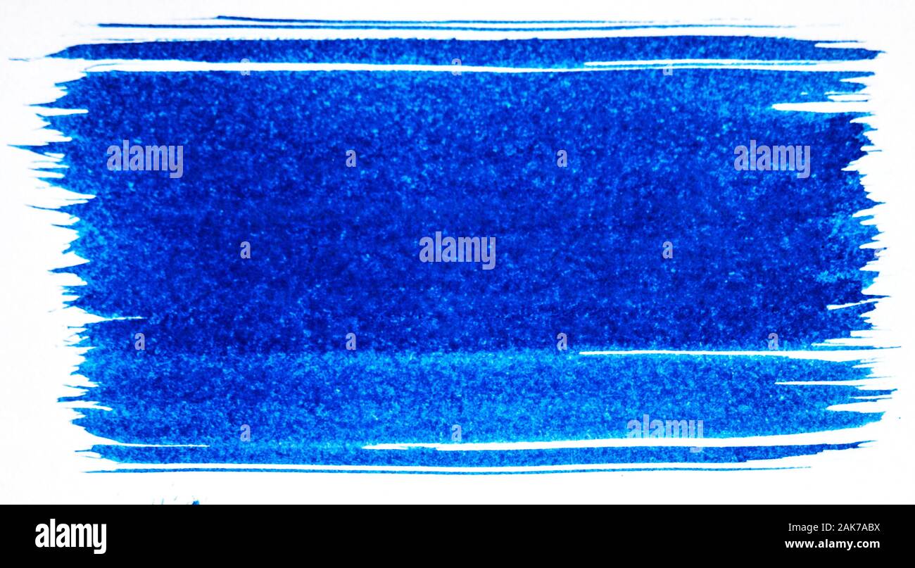 Blue smears on white paper Stock Photo - Alamy