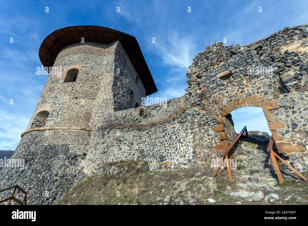 Castle of Somosko (Somoska) on the border of Hungary and Slovakia Stock ...