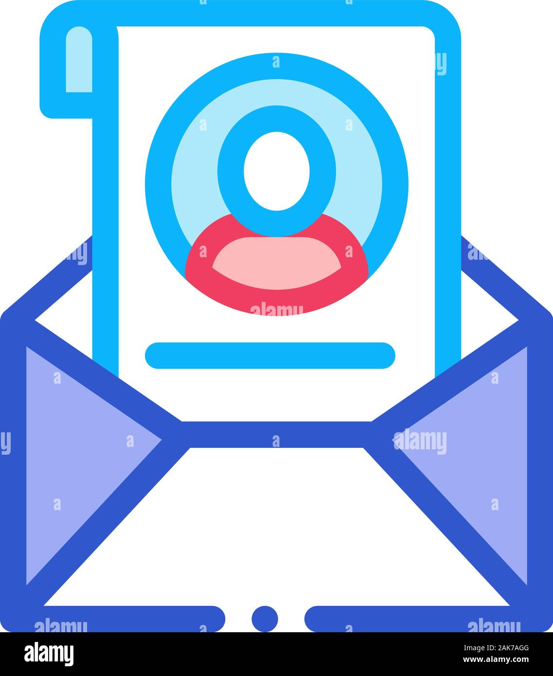 Envelope with Voter Information Sheet Icon Vector Outline Illustration ...