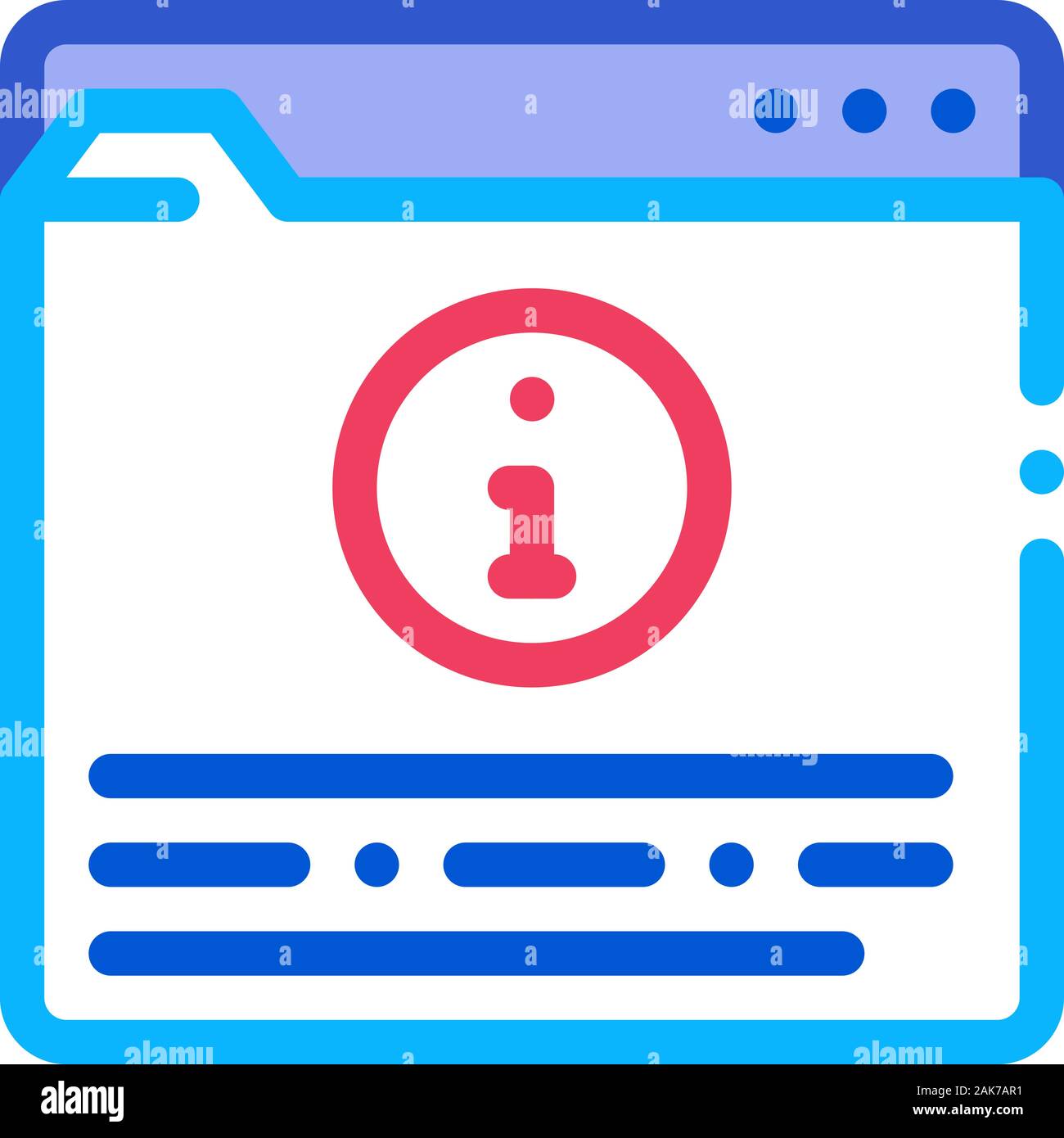 Information Folder Icon Vector Outline Illustration Stock Vector Image ...