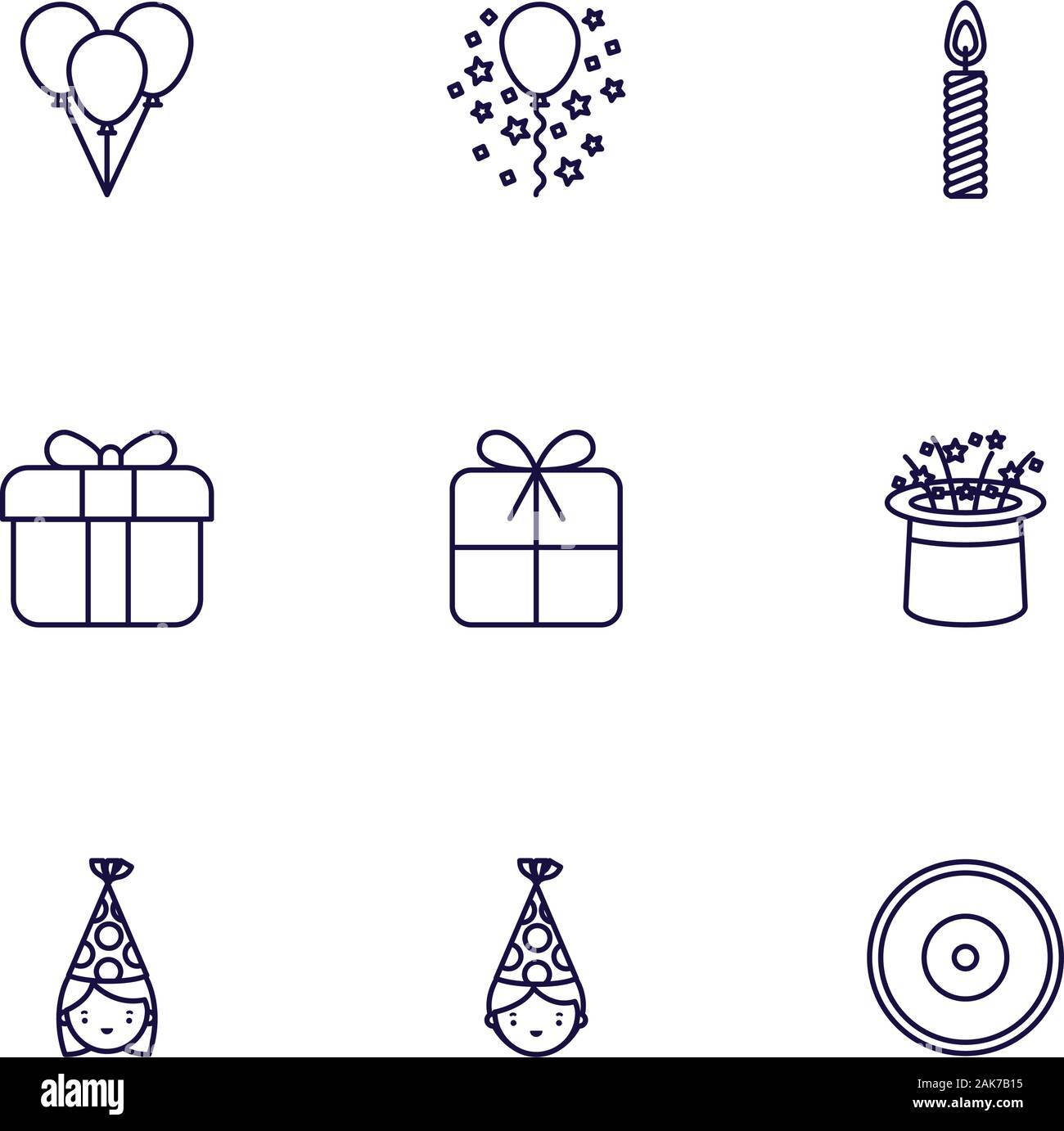 Isolated party icon set vector design Stock Vector Image & Art - Alamy