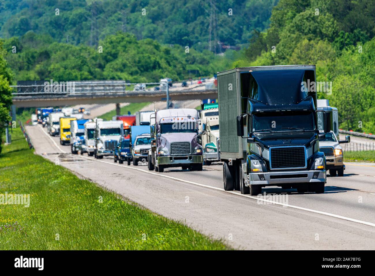 Delivery truck traffic jam hi-res stock photography and images - Alamy