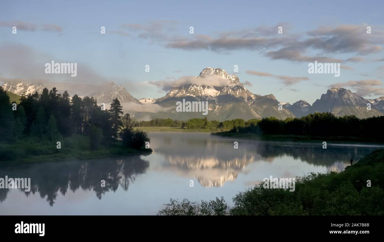 Dawn oxbow bend in hi-res stock photography and images - Alamy
