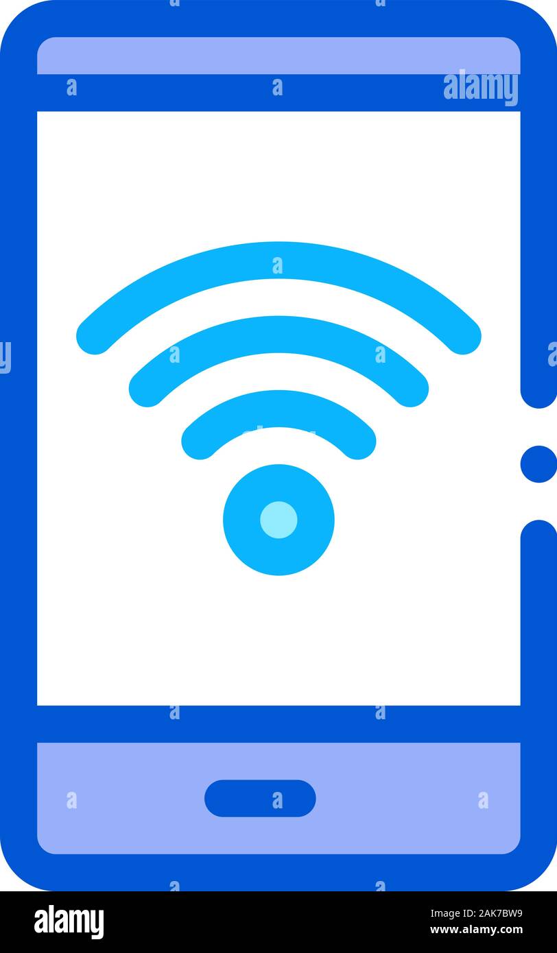 Smartphone Wi-Fi Connection Icon Vector Outline Illustration Stock ...