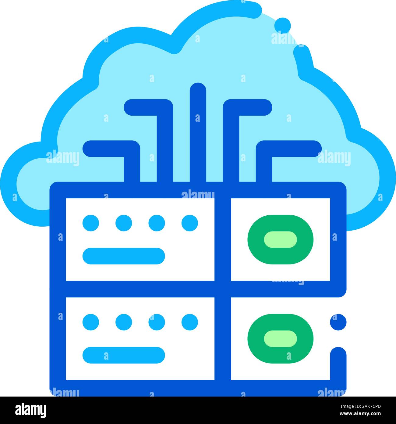 Voip Cloud Digital System Icon Vector Outline Illustration Stock Vector ...
