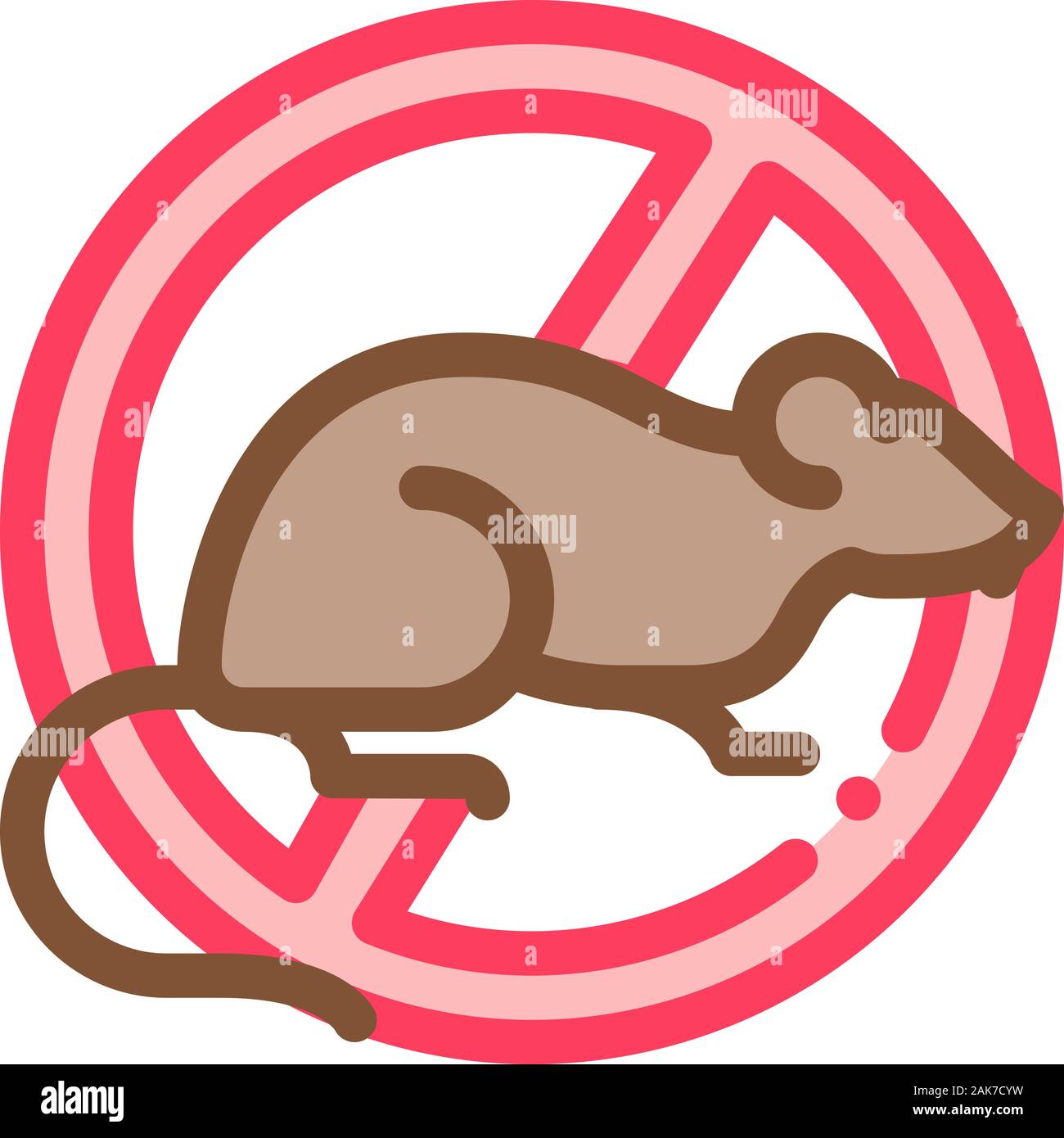 Sign Against Rat Icon Vector Outline Illustration Stock Vector Image ...