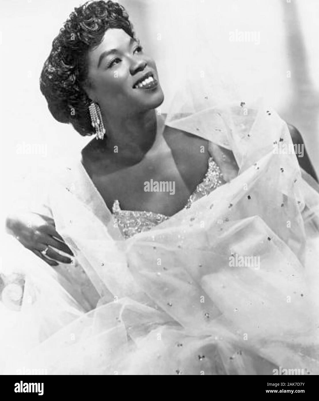 SARAH VAUGHAN (1924-1990) Promotional photo of American jazz singer ...