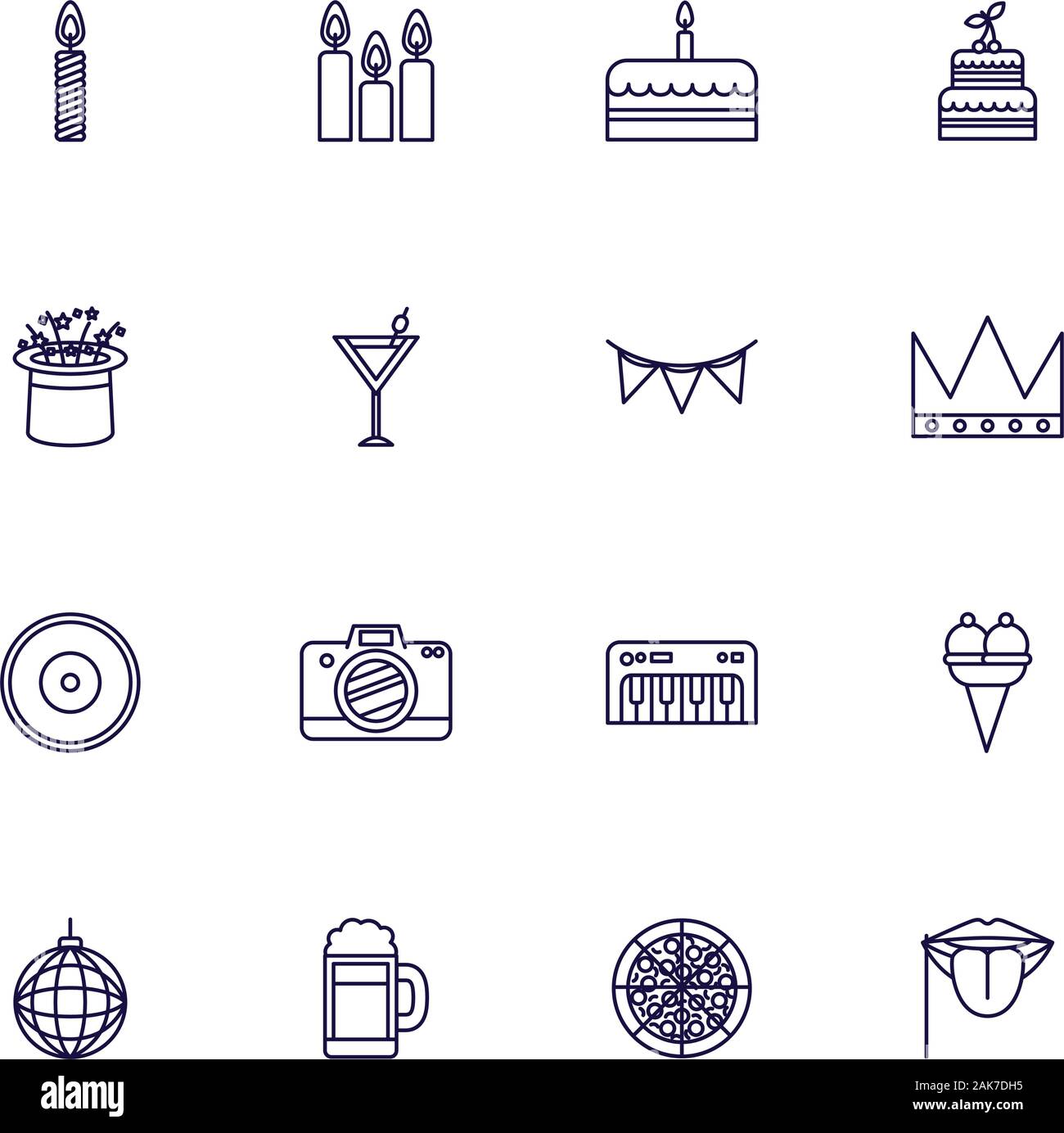 Isolated party icon set vector design Stock Vector Image & Art - Alamy