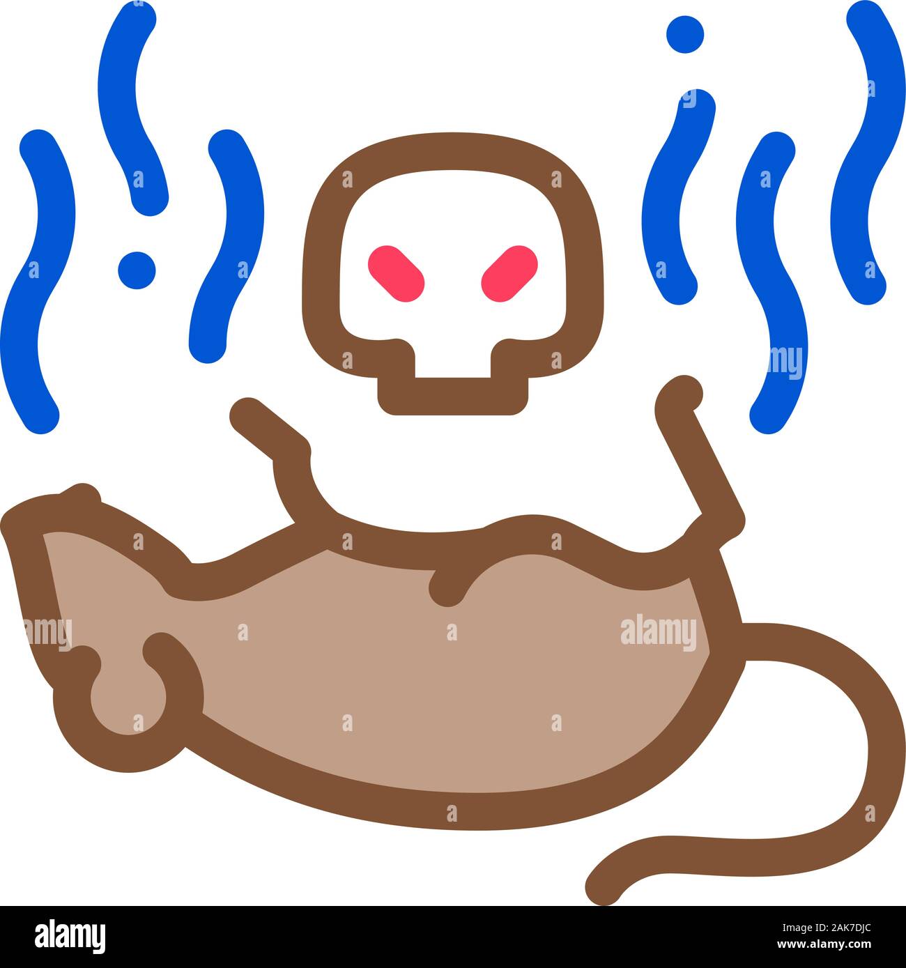 Rat Dead Icon Vector Outline Illustration Stock Vector Image & Art - Alamy