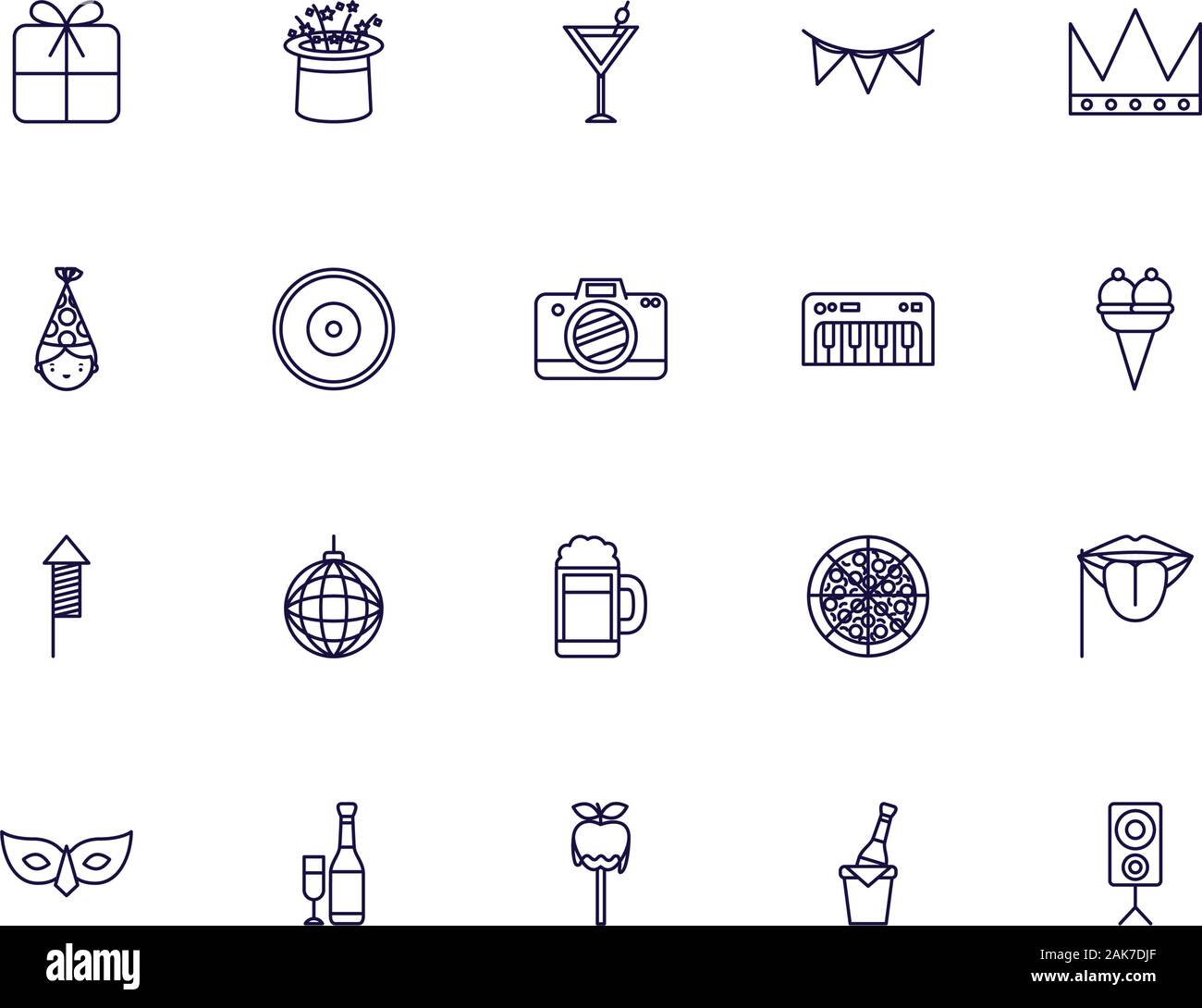 Isolated party icon set vector design Stock Vector Image & Art - Alamy