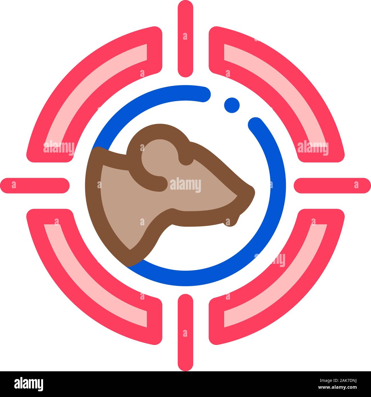 Mouse Target Icon Vector Outline Illustration Stock Vector Image & Art ...