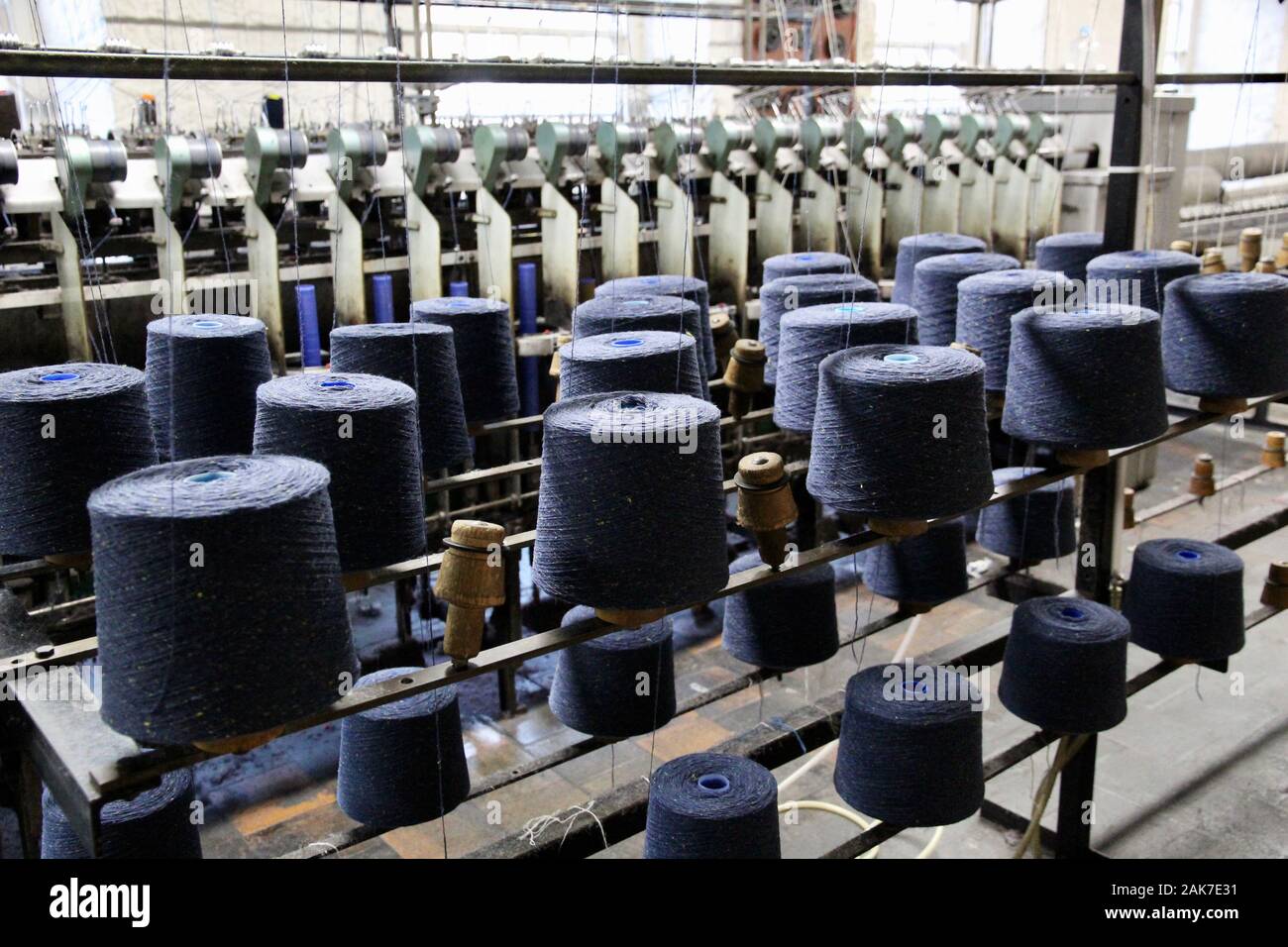 Rolls of Spun Wool Stock Photo - Alamy