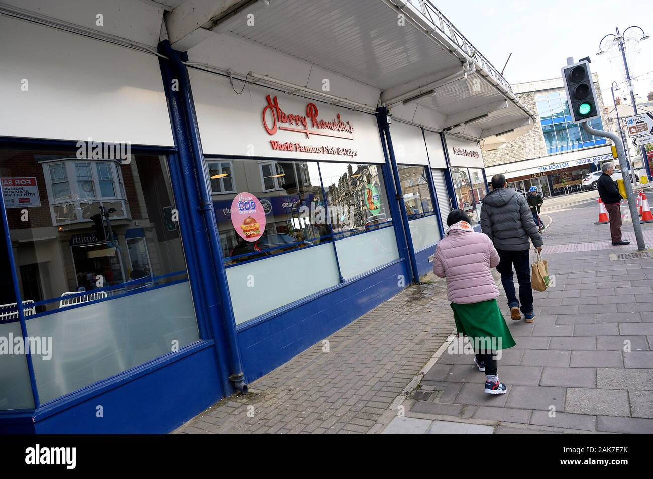 Harry Ramsden fish and chips in Swanage, Dorset, UK. November 2019 ...