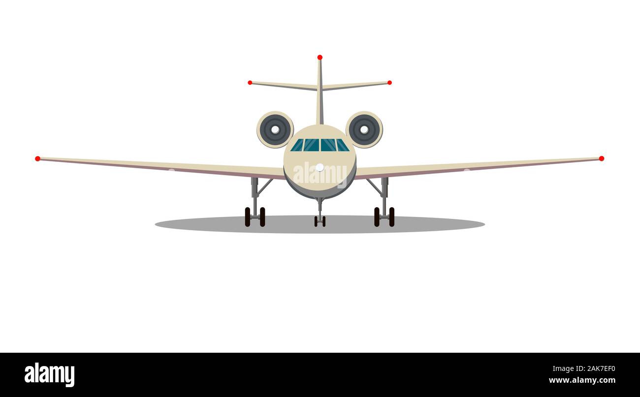 Airplane front view Stock Vector Image & Art - Alamy